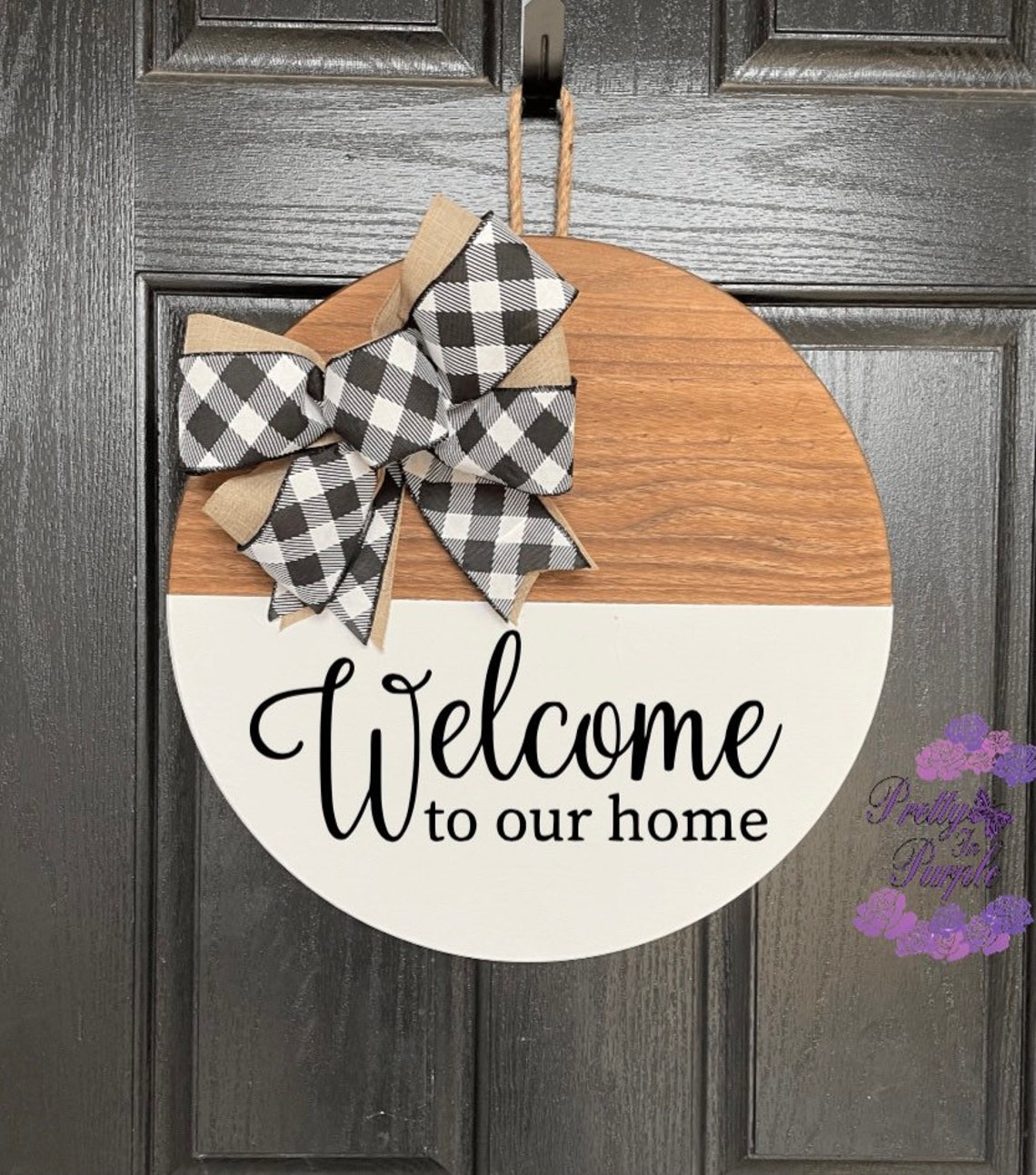 Welcome to Our Home Door Hanger Everyday Door Hanger Front - Etsy