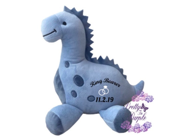 Ring Bearer Gift, Ring Bearer Stuffed Animal, Ring Bearer Dinosaur ...