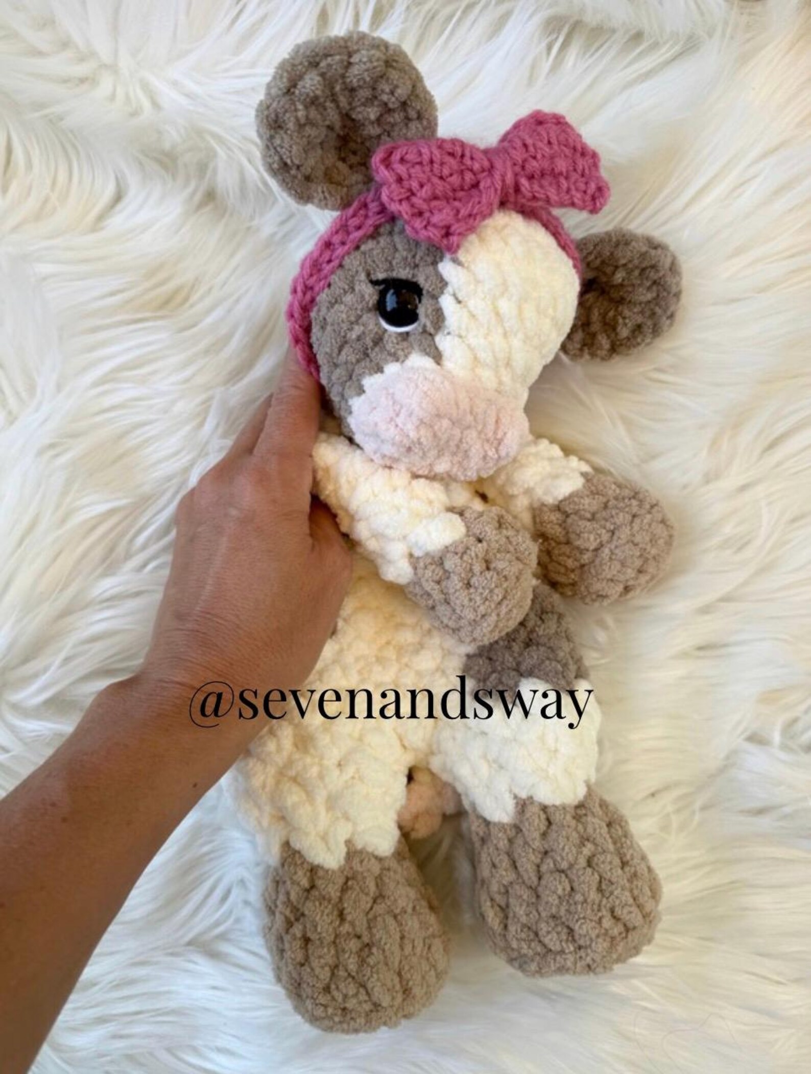Klover Crochet Pattern, Crochet Cow, Cow Crochet Pattern, Low Sew ...