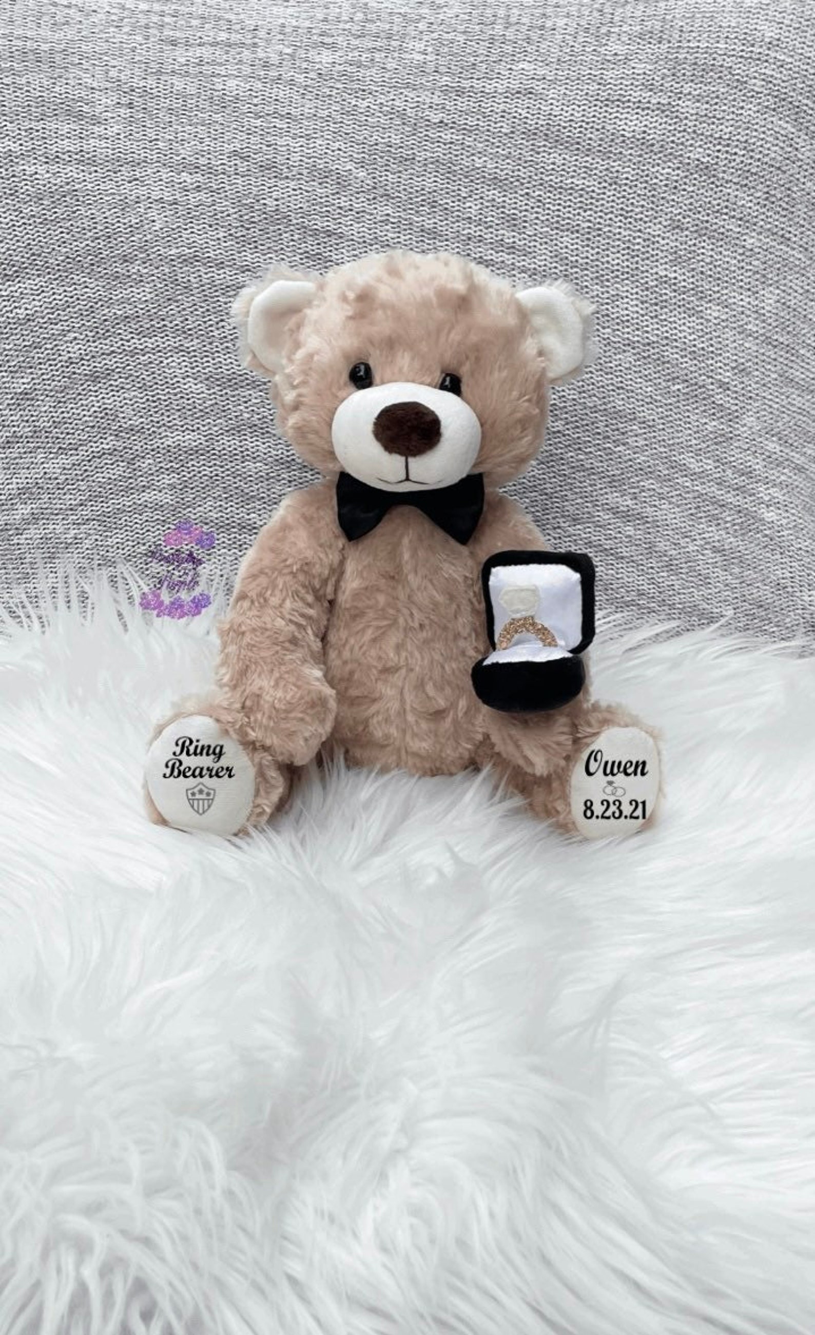 Ring Bearer Gift Ring Bearer Teddy Bear Stuffed Animal Ring - Etsy