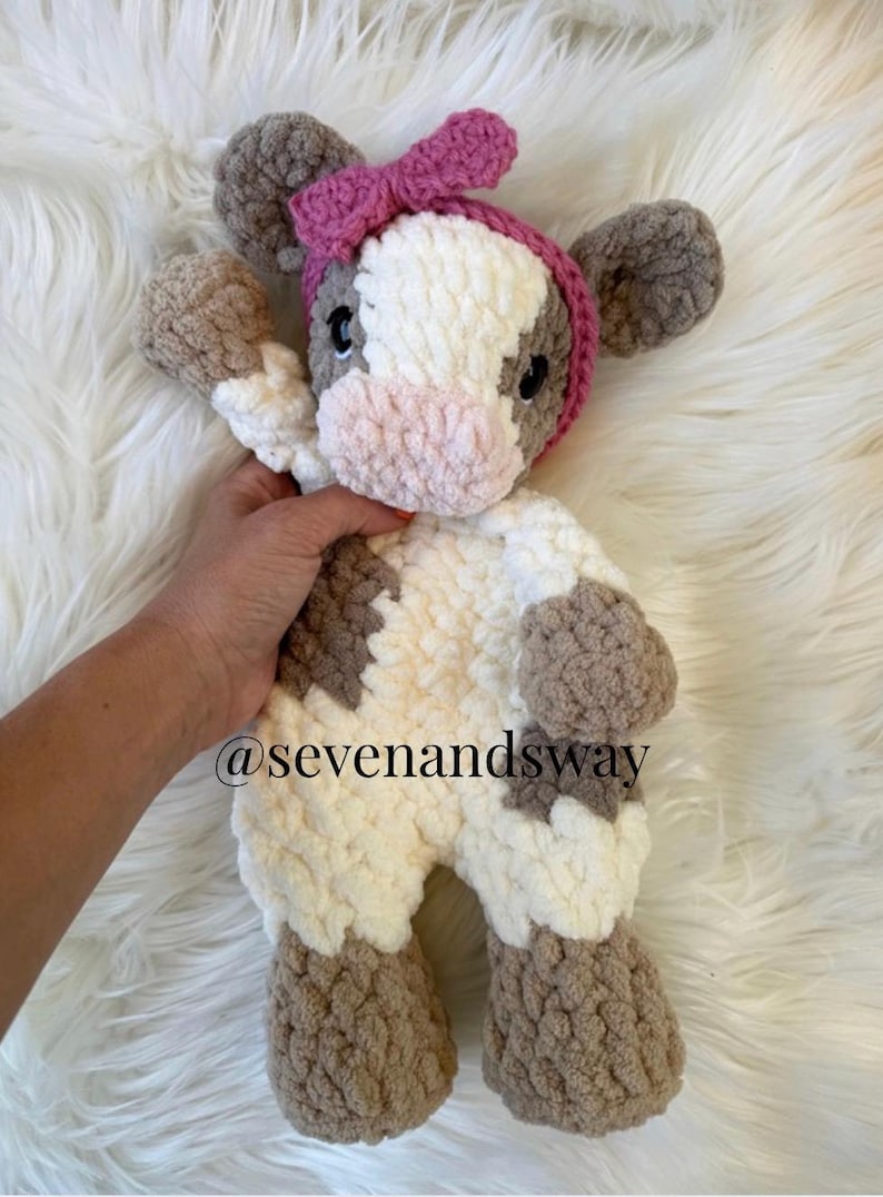 Klover Crochet Pattern, Crochet Cow, Cow Crochet Pattern, Low Sew ...