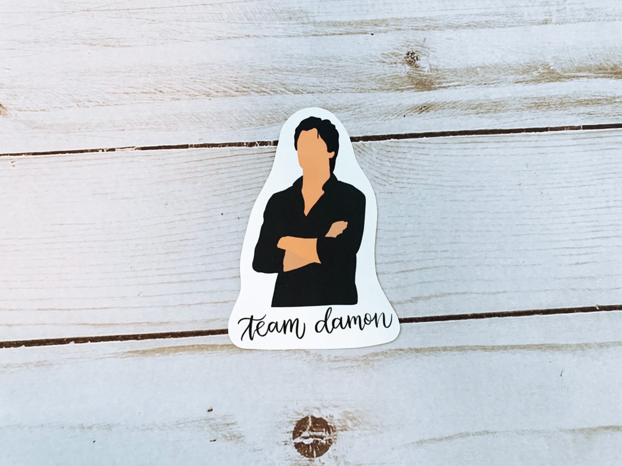 Team Damon Vampire Diaries Sticker Stickers, Labels & Tags Paper Paper ...