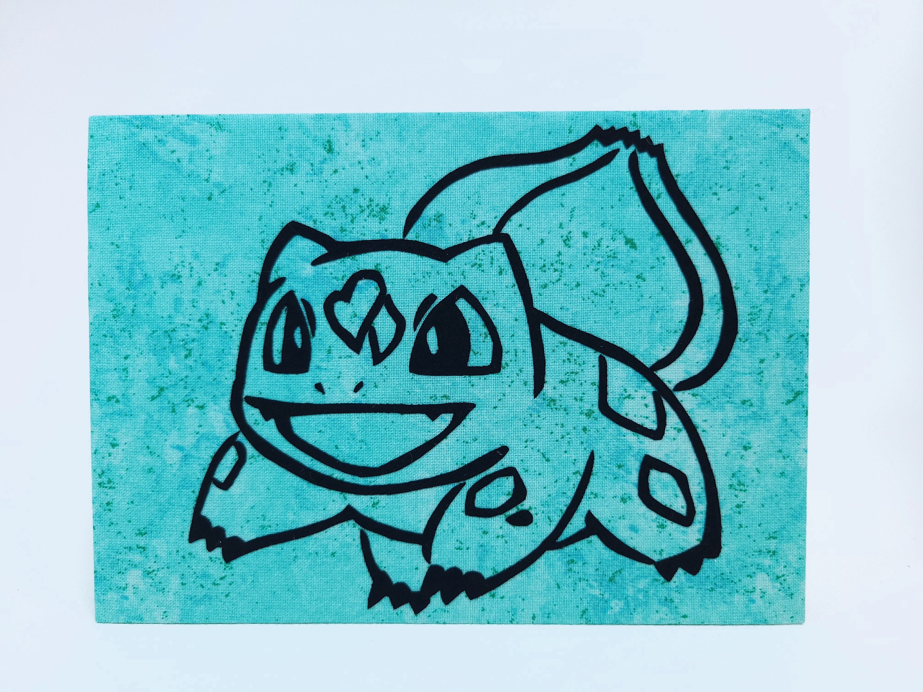 Bulbasaur Ivysaur & Venusaur Outline Fabric Art Kanto | Etsy UK