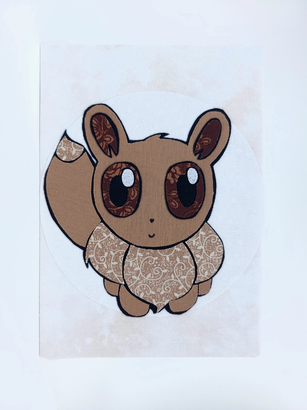 Round Eevee Fabric Art - Etsy