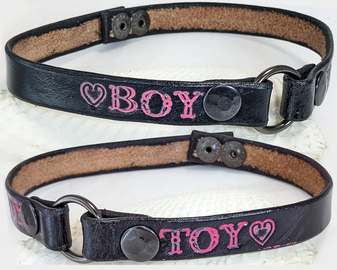 Custom Boy Toy Choker Leather Collar Submissive Breedable - Etsy UK