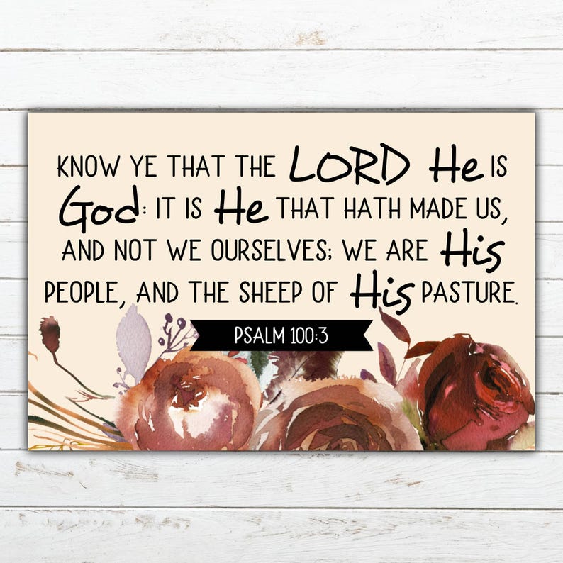Psalm 100 Printable Scripture Memorization Cards KJV (5 Card Set) - Etsy