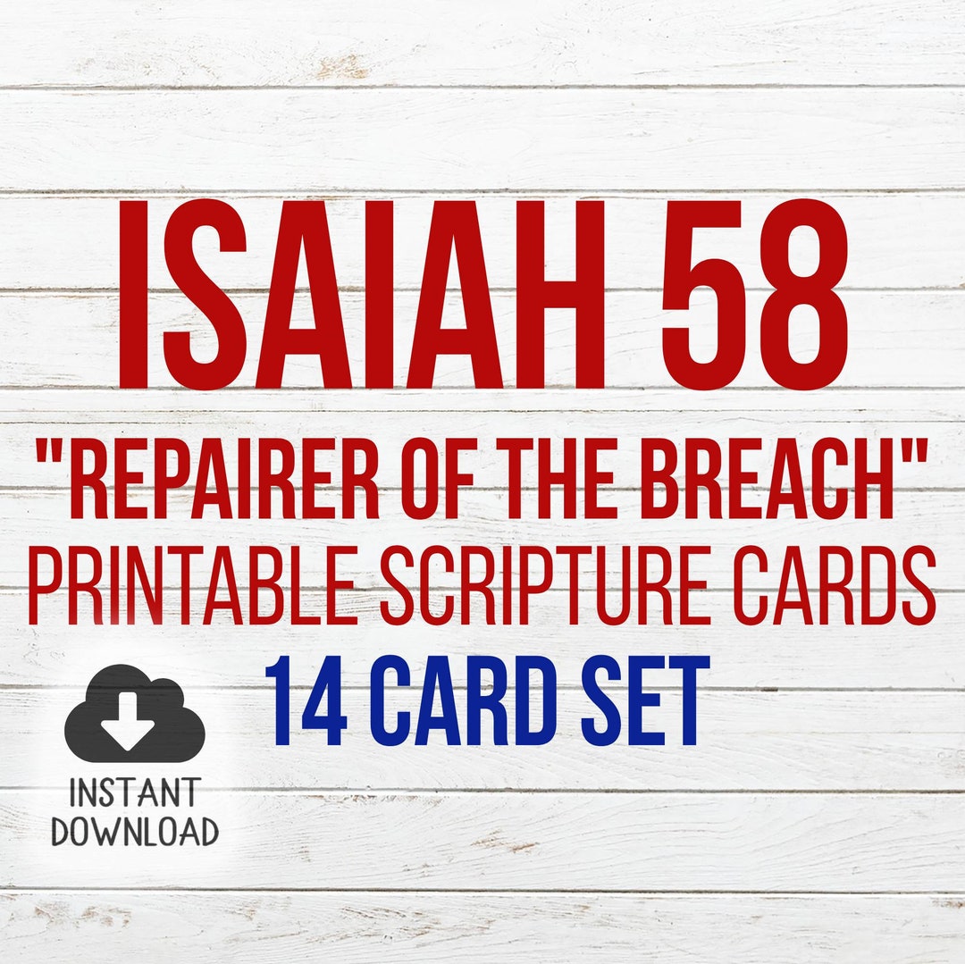 Isaiah Chapter 58 Printable Scripture Cards KJV 14 Card - Etsy