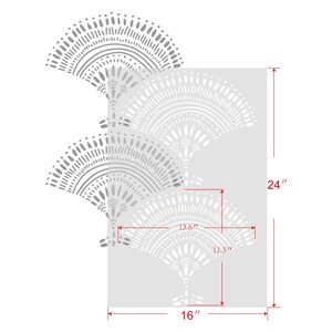 Large Geometric Pattern Wall Stencil Scandinavian Wall Stencil for ...