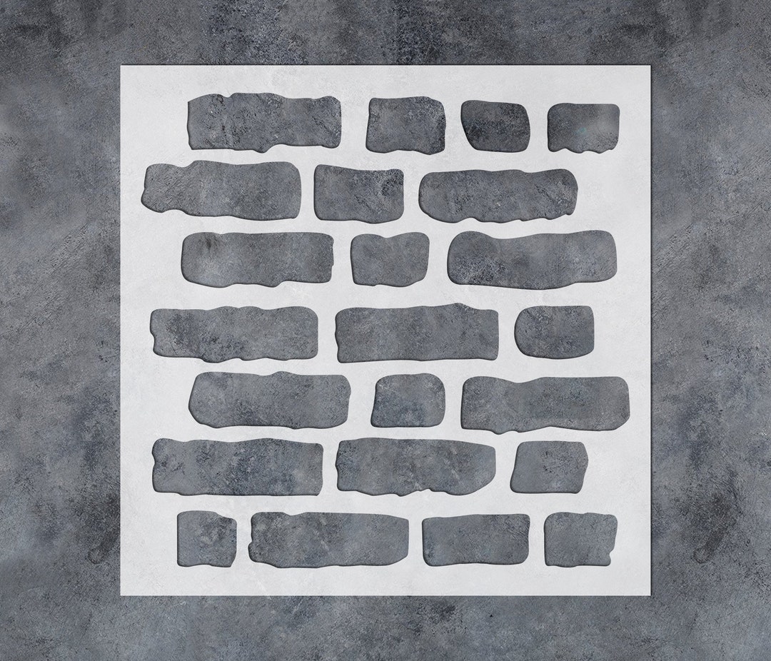 Brick Stencil Template / Reusable Wall Stencils for Painting / Brick ...
