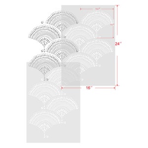 Large Geometric Pattern Wall Stencil Scandinavian Wall Stencil for ...
