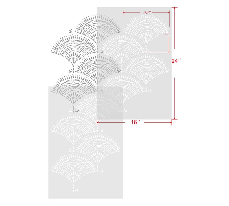 Large Geometric Pattern Wall Stencil Scandinavian Wall Stencil - Etsy