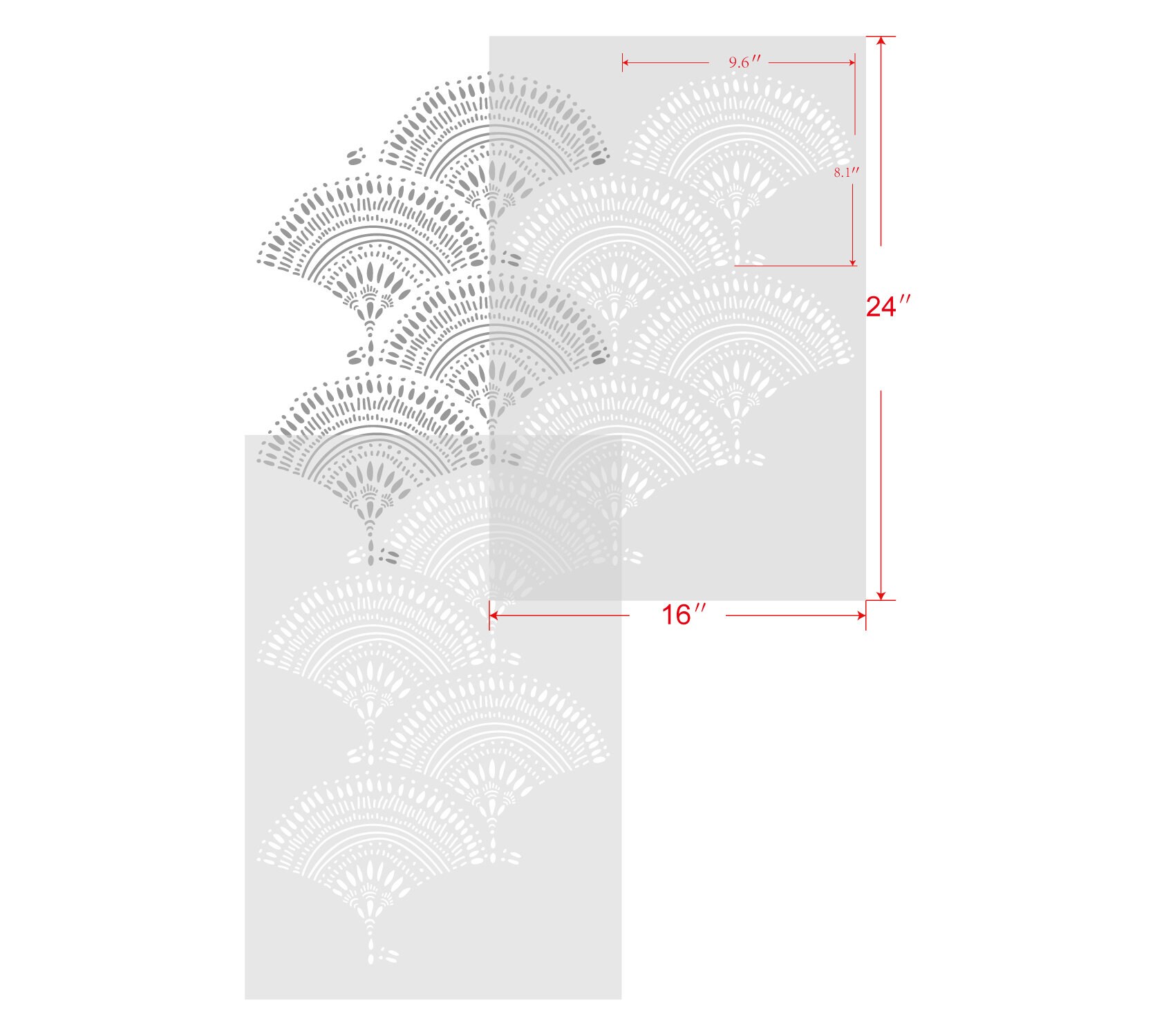 Large Geometric Pattern Wall Stencil Scandinavian Wall Stencil - Etsy ...