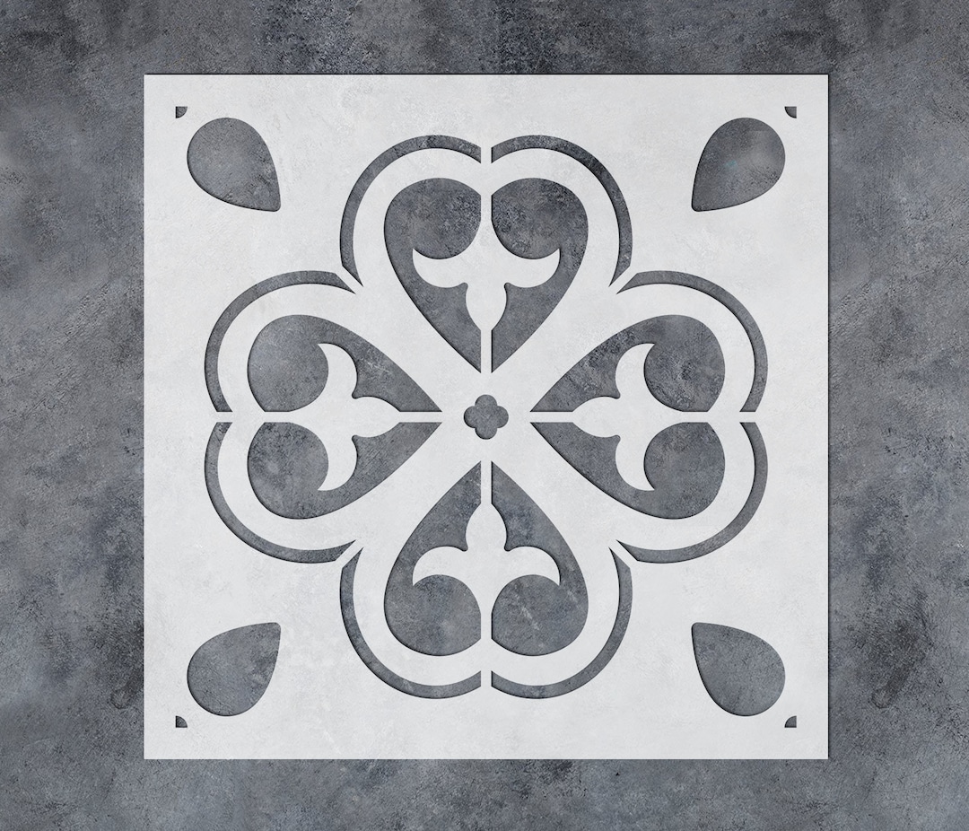 Vintage Tile Stencil,kitchen Wall Bathroom Tile Stencil,antique Tile ...