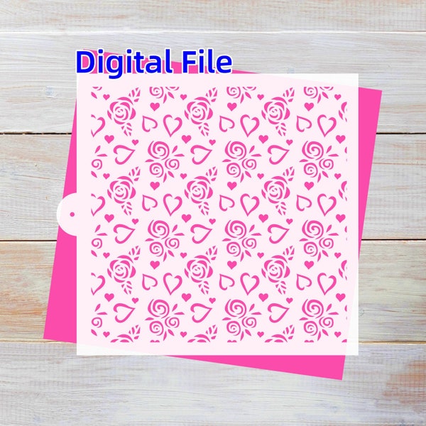 Rose Cookie Stencil - Etsy