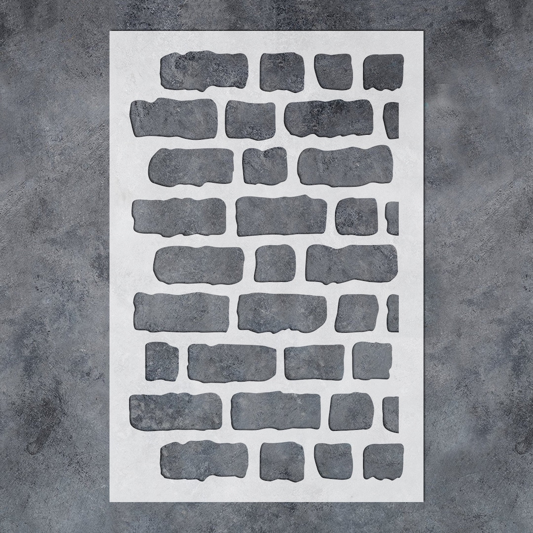 Brick Stencil Template Reusable Wall Stencils for Painting - Etsy