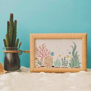 Seaweed Wall Pattern Stencil, Sealife Stencil for Painting on Wall ...