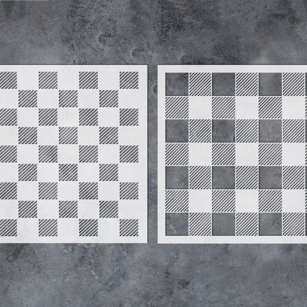 Large Checker Stencil - Etsy