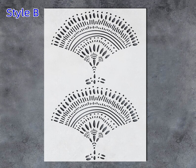 Large Geometric Pattern Wall Stencil Scandinavian Wall Stencil - Etsy