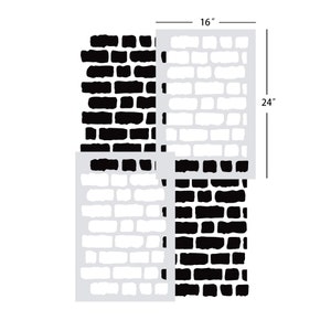 Brick Stencil Template Reusable Wall Stencils for Painting Large Brick ...