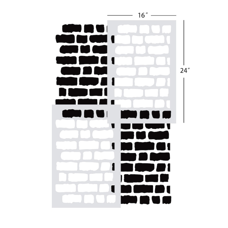 Brick Stencil Template Reusable Wall Stencils for Painting - Etsy