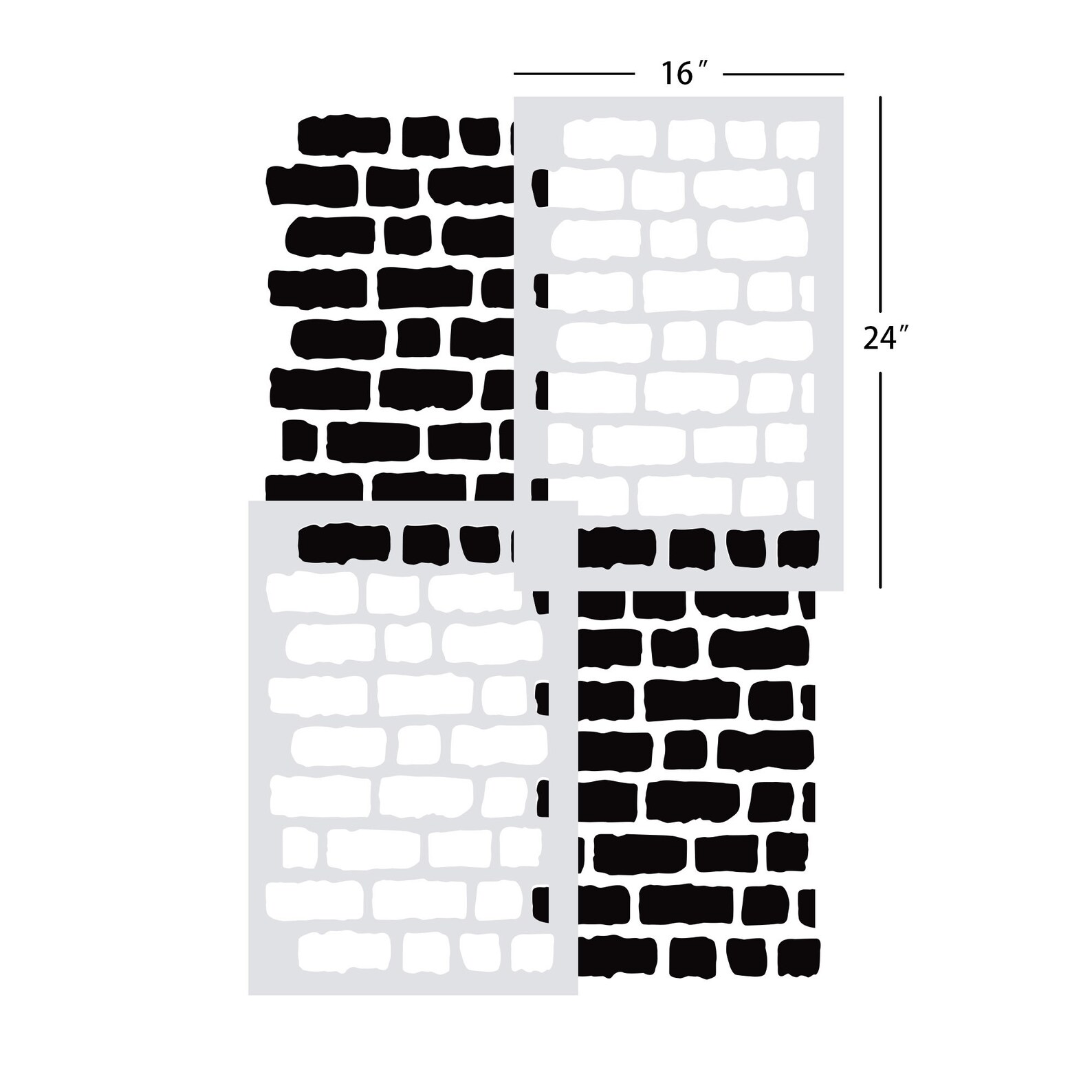Brick Stencil Template / Reusable Wall Stencils for Painting / Brick ...