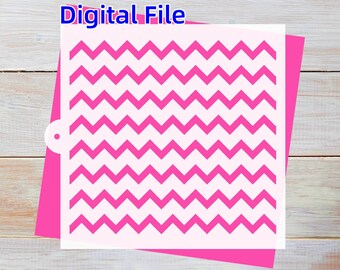 Zig Zag Stencil Digital - Etsy