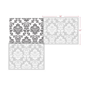 Damask Floral Wall Stencil,damask Stencil, Pattern Stencil,damask Wall Stencil,large Wall ...