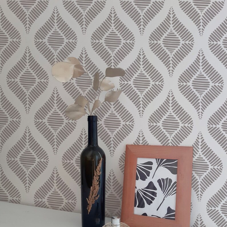 Scandinavian Large Wall Stencil Pattern Trellis Wall - Etsy