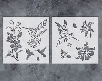 Colibri Stencil Reusable DIY Mylar Hummingbird Stencil Home - Etsy