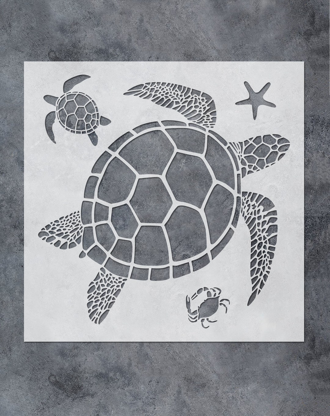 Sea Turtle Stencil Reusable Mylar Animal Template Stencils for Painting ...