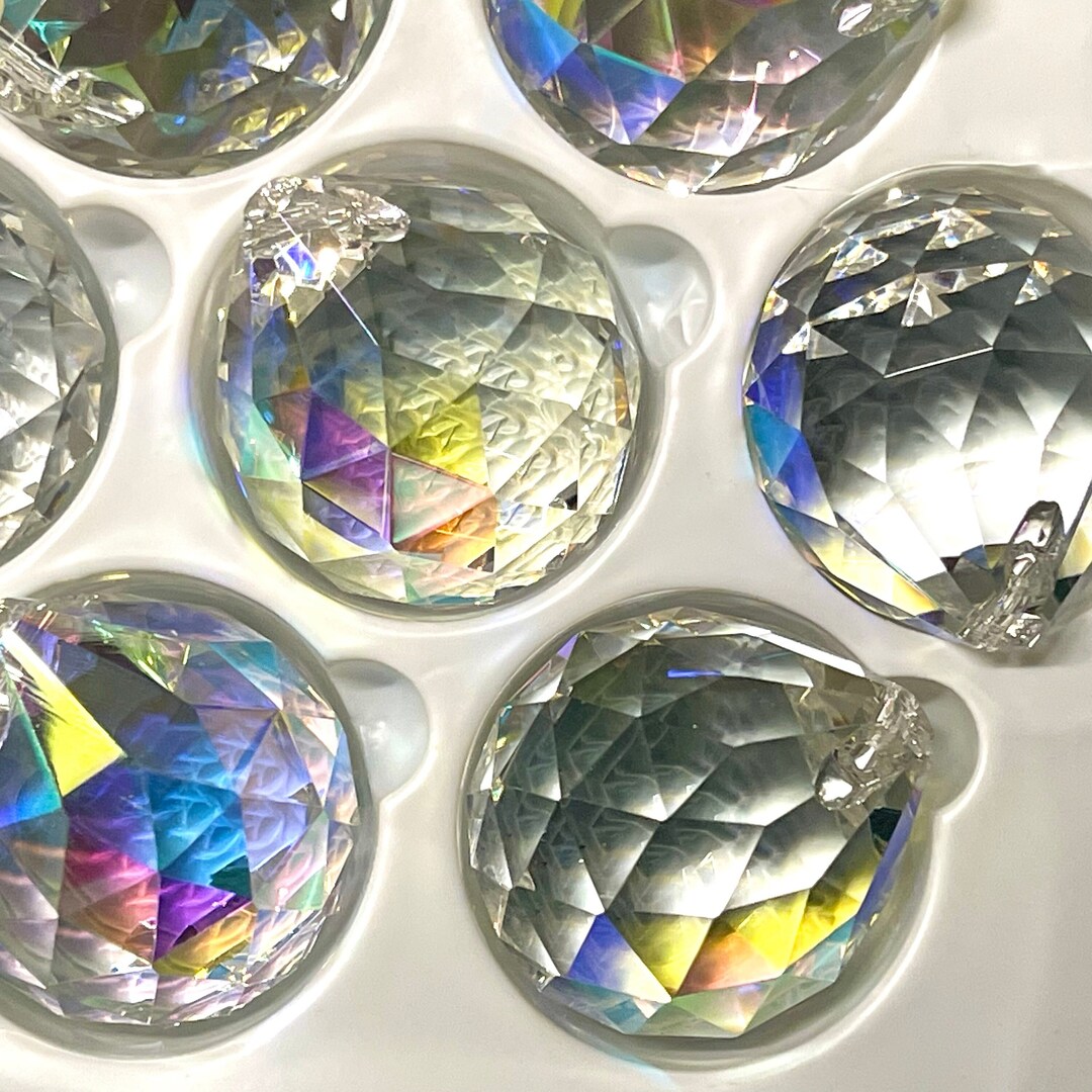 30mm AB Crystal Ball for Suncatcher, Aurora Borealis Prism Rainbow ...