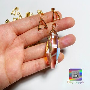 Extra Large Pinch Bails for Suncatcher Crystals | Gold Colored Brass ...