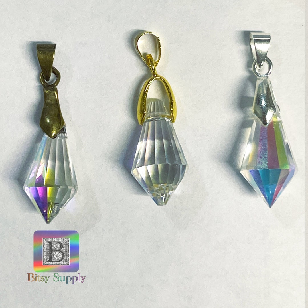 Large Silver Pinch Bails for Sun Catcher Prisms | Alternative to Jump ...