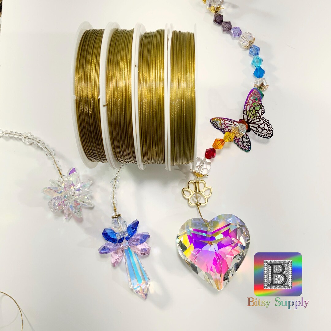 Gold Beading Line Flexible Metal Stainless Steel Alternative to Fishing ...