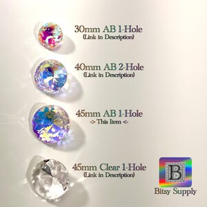 45mm AB Crystal Disc Sun Catcher Prisms for Windows 30% Leaded Glass ...