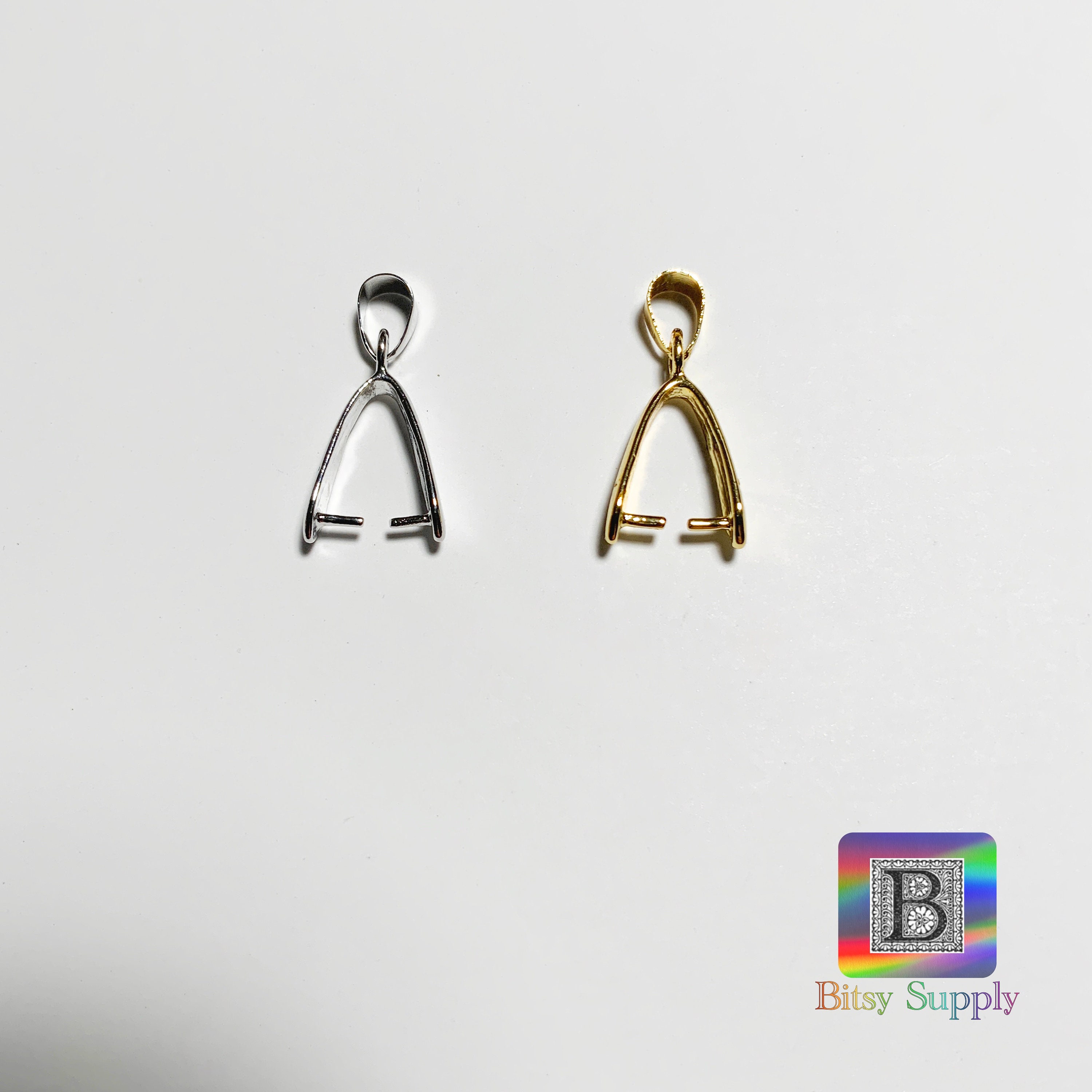 Extra Large Pinch Bails for Suncatcher Crystals | Gold Colored Brass ...