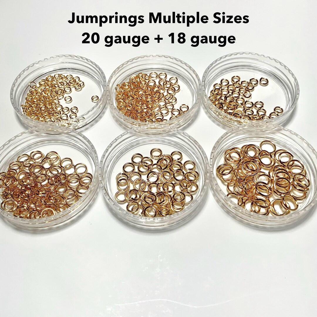 Pick Size- 24k Gold-plated Jumprings for Suncatchers or Jewelry, Open ...