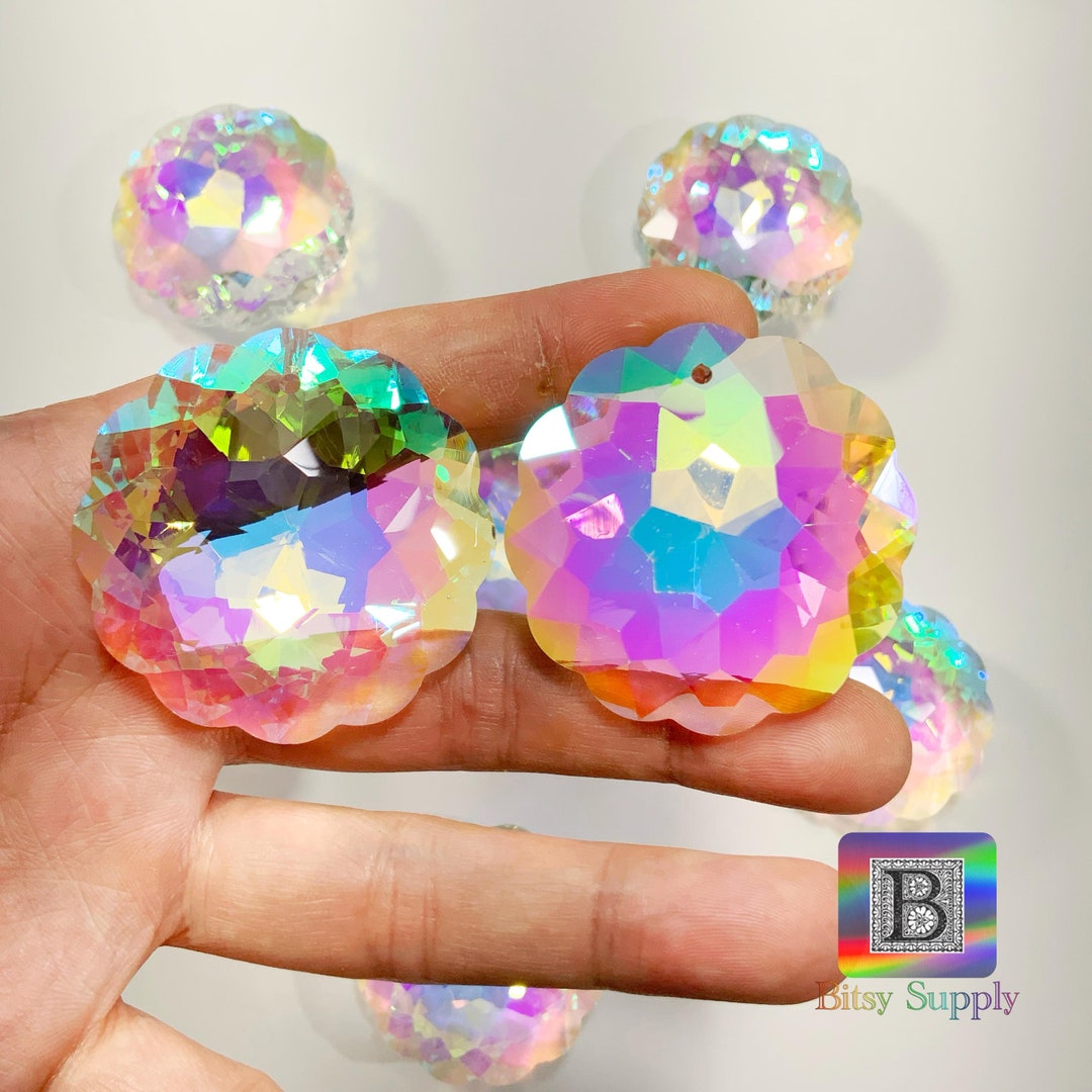 45mm AB Flower Disc Sun Catcher Prisms for Windows | DIY Bulk ...