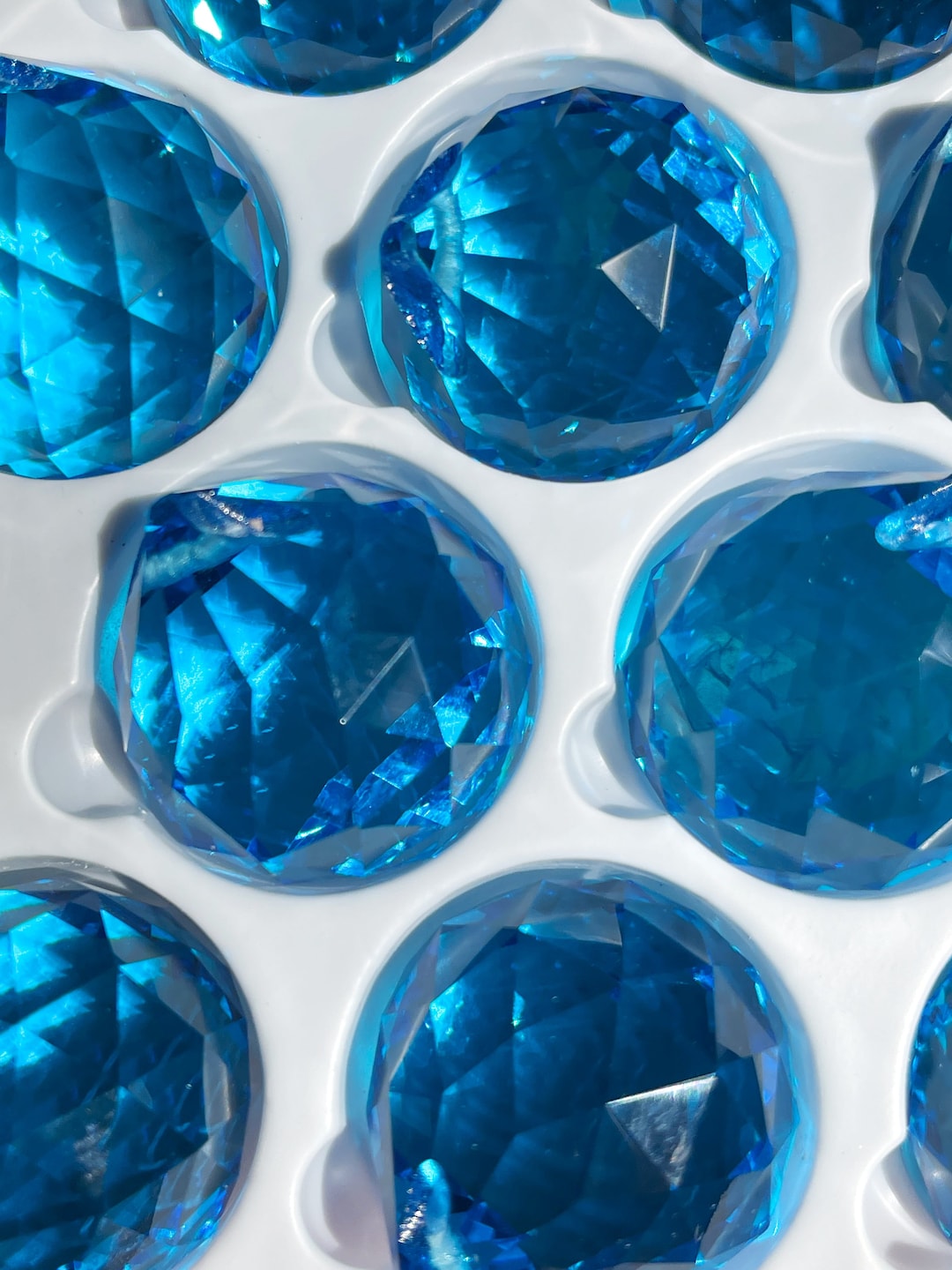 30mm Cerulean Aqua Blue Crystal Ball Prism Suncatcher Crystals for ...