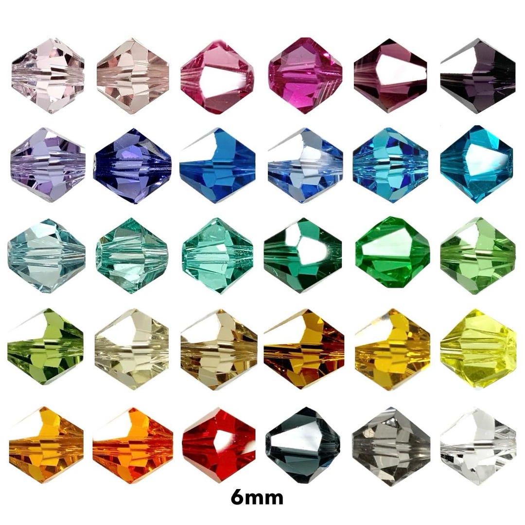 6mm Bicones High Quality 50pcs Bitsy Crystal for Jewelry Suncatchers or ...