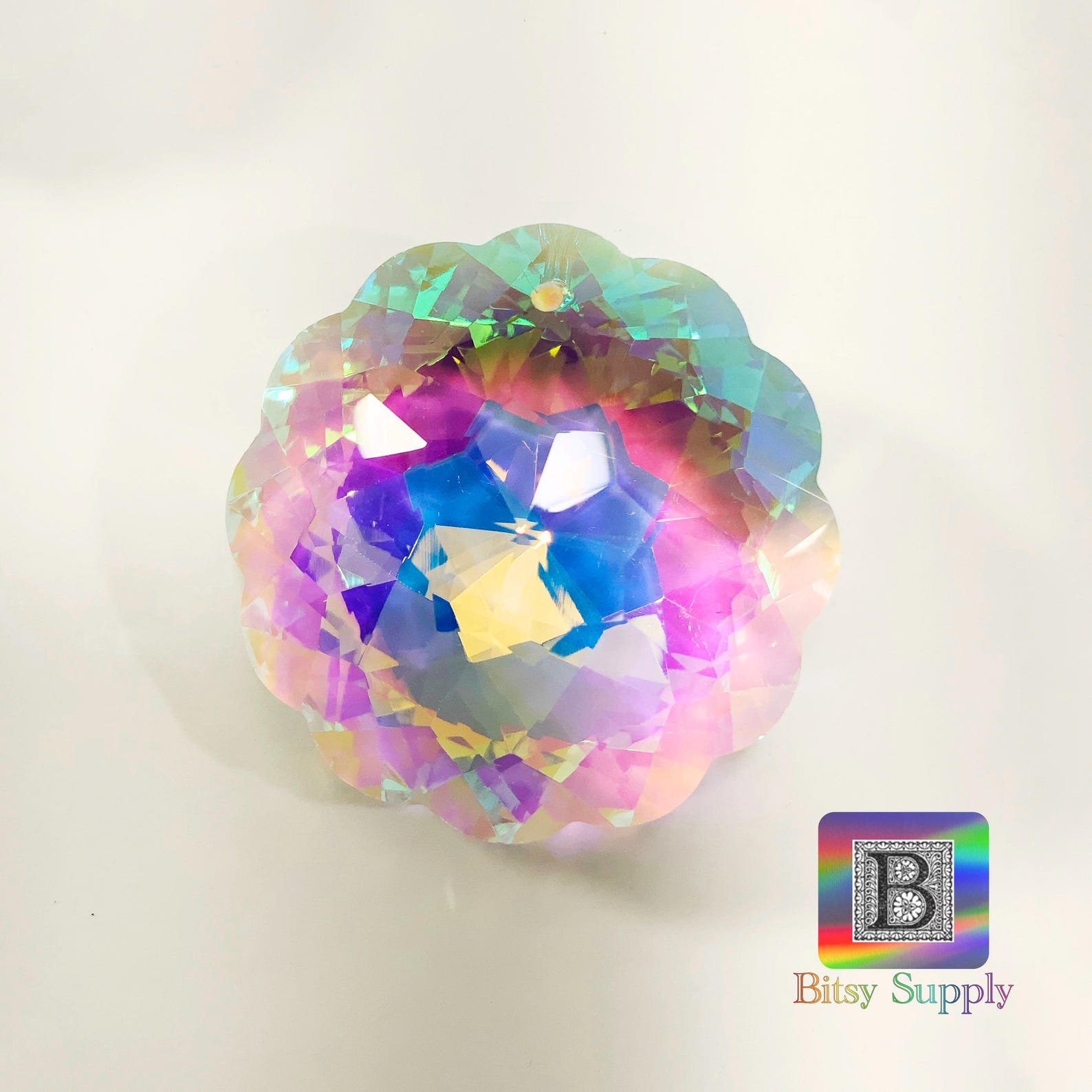 45mm AB Flower Disc Sun Catcher Prisms for Windows | DIY Bulk ...