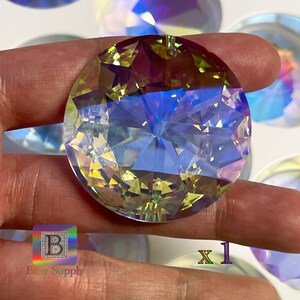45mm AB Crystal Disc Sun Catcher Prisms for Windows 30% Leaded Glass ...