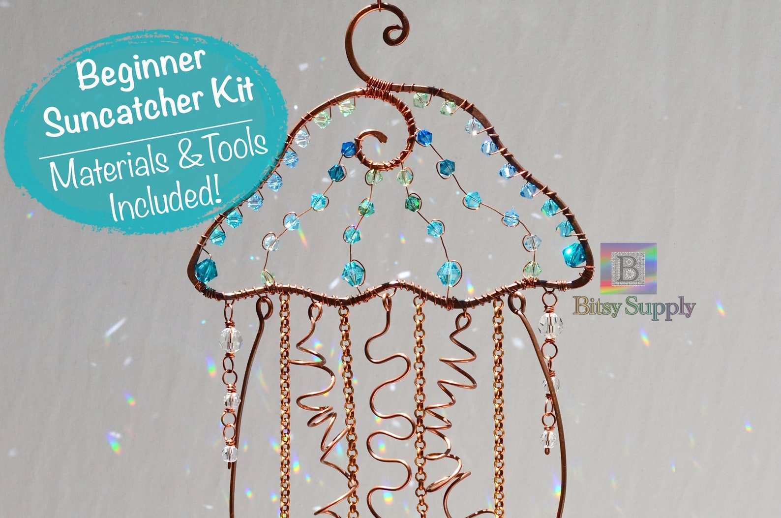 Jellyfish Suncatcher Kit DIY Craft Kit for Beginners With - Etsy