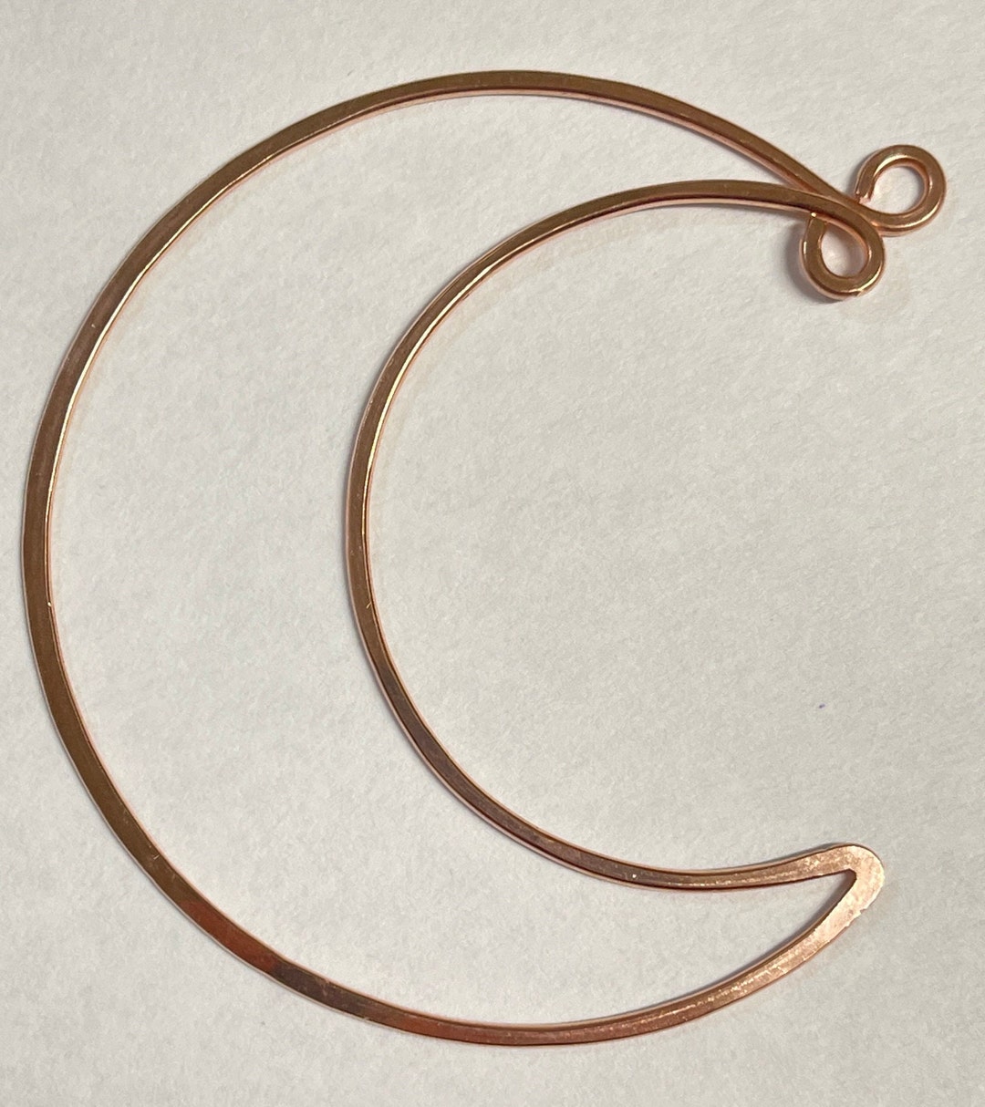 Copper Moon Suncatcher Frame 3-inch 77mm Handmade Raw Copper Wire DIY ...
