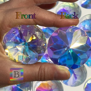 45mm AB Crystal Disc Sun Catcher Prisms for Windows 30% Leaded Glass ...