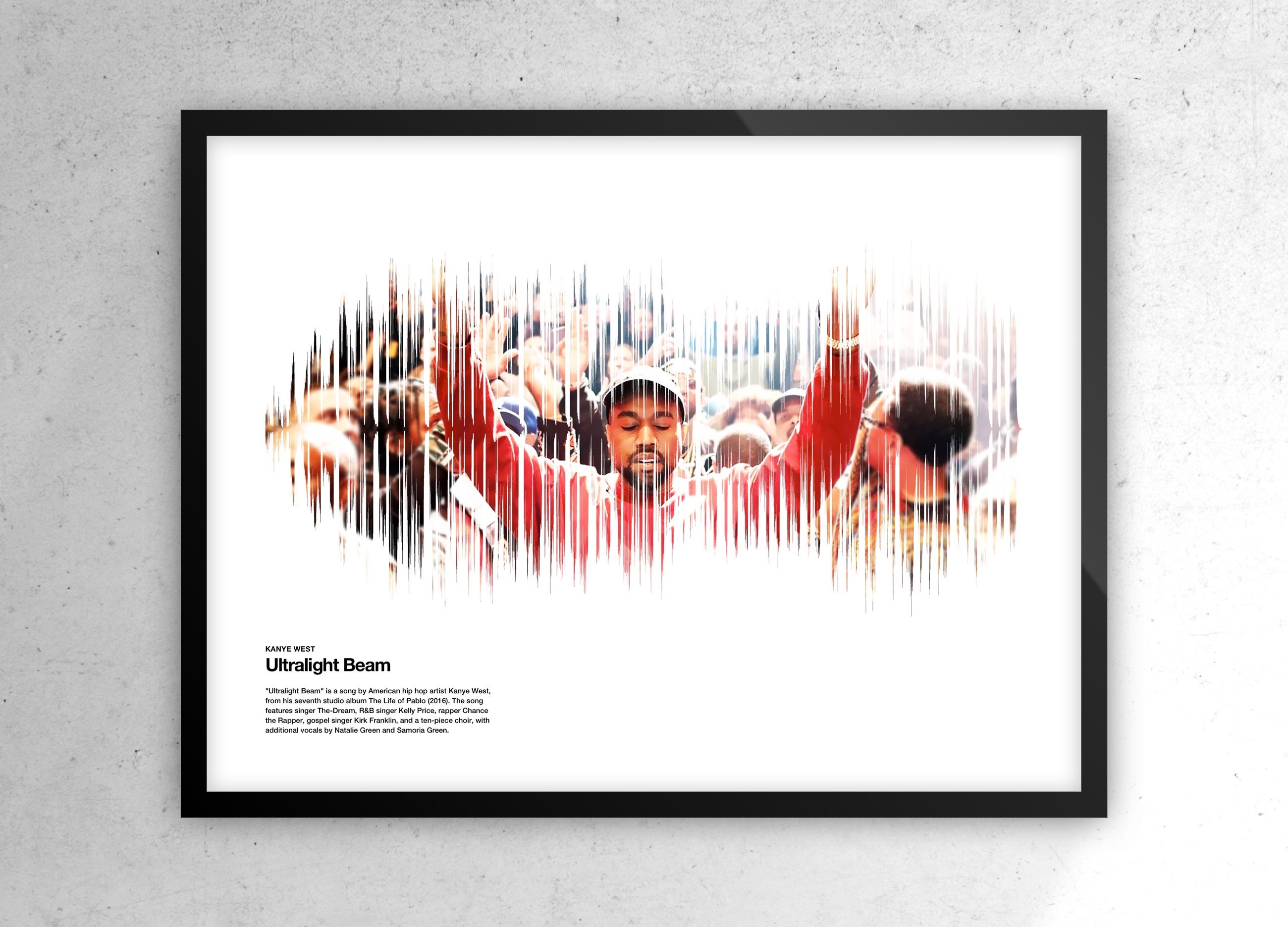 Ultralight Beam by Kanye West Minimalist Soundwave Art - Etsy España