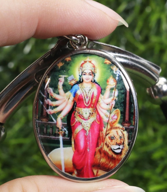 Maa durga locket, Mother durga statue, Durga pendant,… - Gem