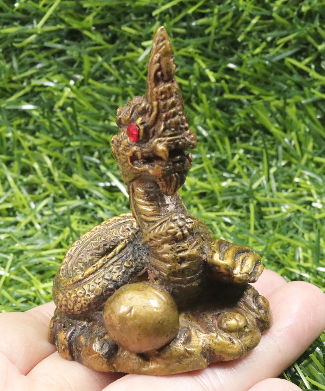 Brass Naga Statue Brass Naga Naga Dragon Brass Thai Amulet - Etsy