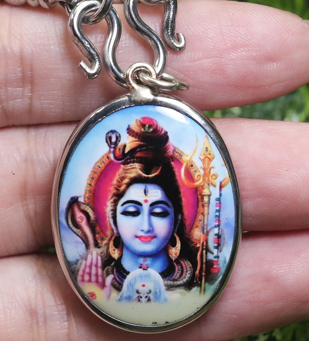 Shiva Locket, Blessed, Shiva Statue, Durga Pendant, Pendant Hindu, Gift ...