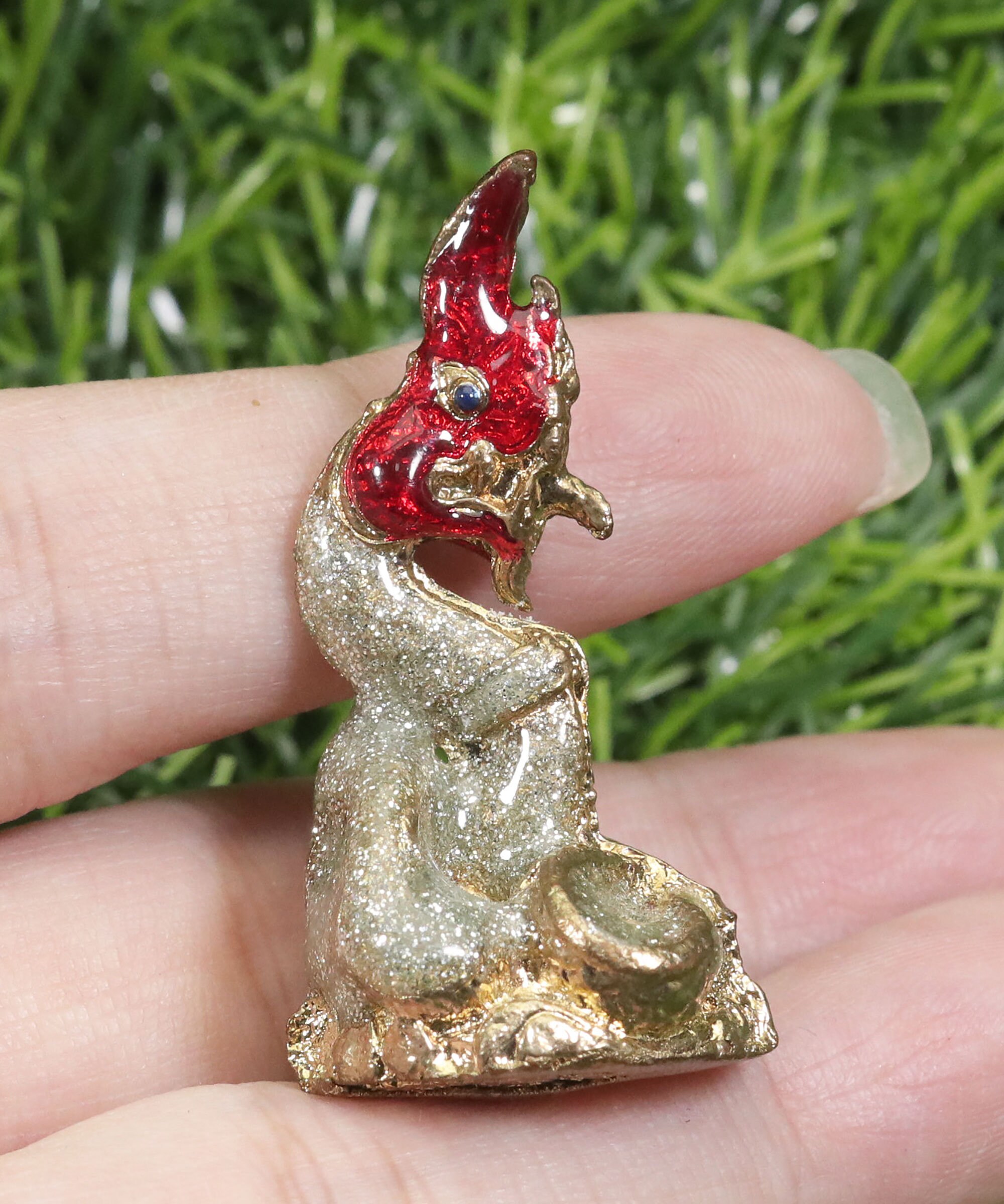 Brass Naga Naga statue Mini naga Dragon Brass Thai amulet | Etsy